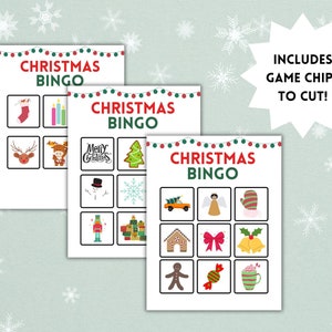 Holiday Bingo, Christmas Bingo Cards, Christmas Bingo Printable ...