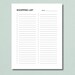 Shopping List Printable, Shopping Planner, to Buy List, Shopping Item ...