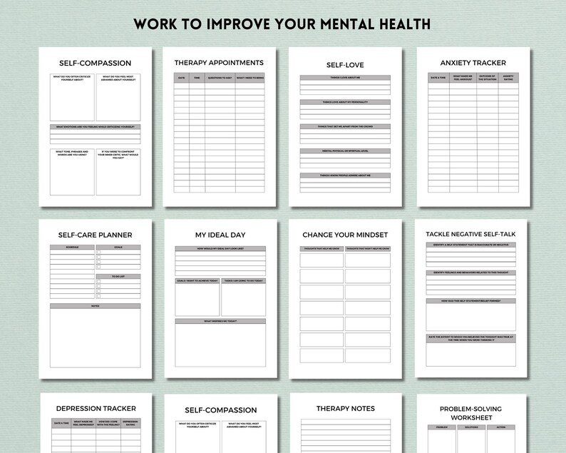 ADHD Planner Bundle, Printable Template, ADHD Journal for Adults ...