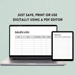 Sales Log Printable Template, Sales Tracker, Order Tracker, Order List ...