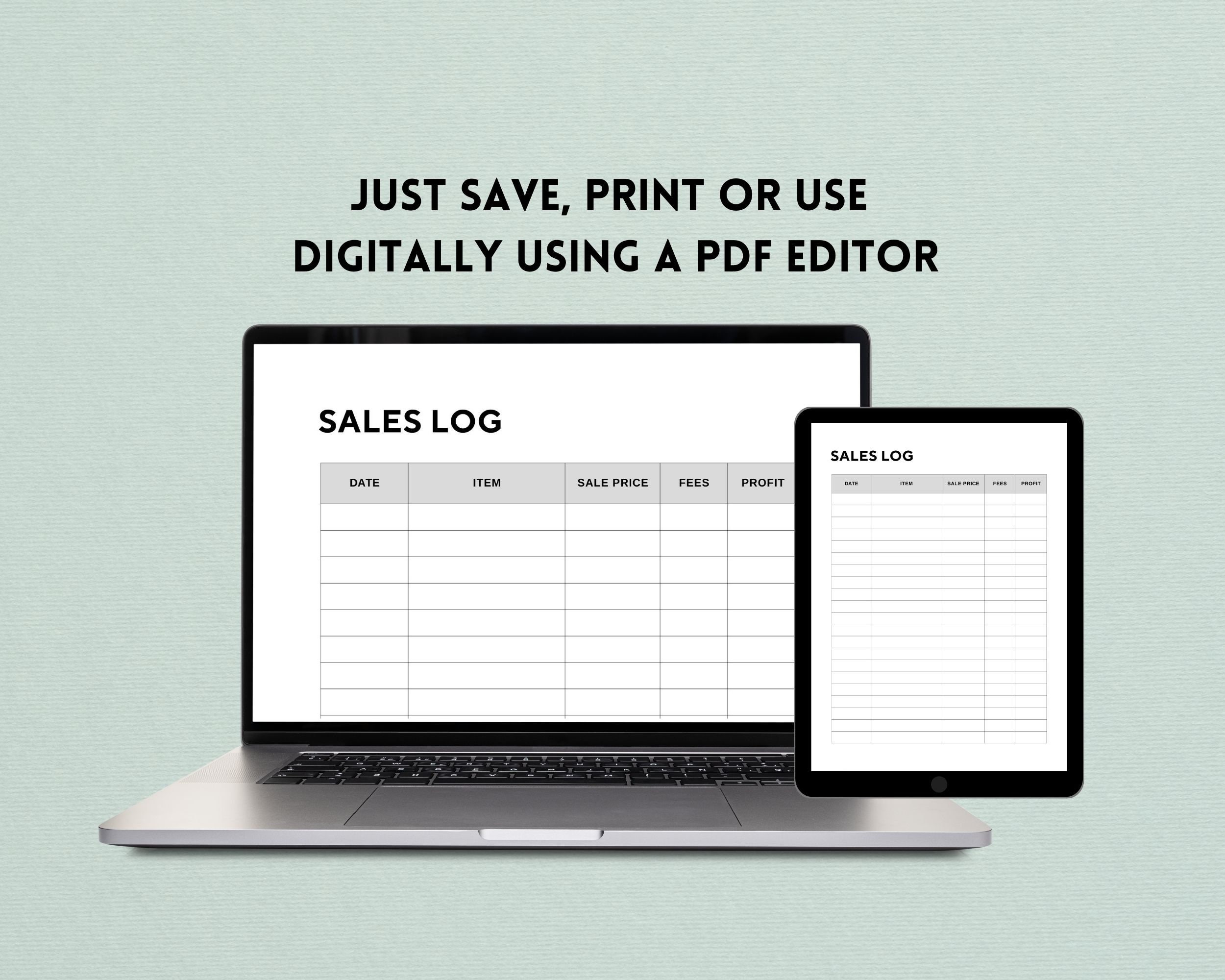 Sales Log Printable Template Sales Tracker Order Tracker - Etsy