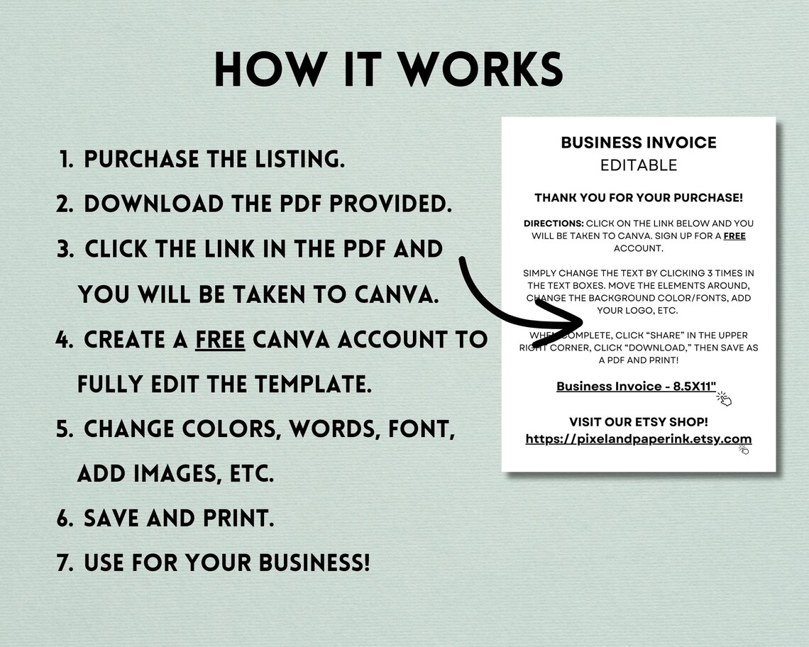 Service Invoice Template, Bakery Invoice, Event Invoice, Business ...