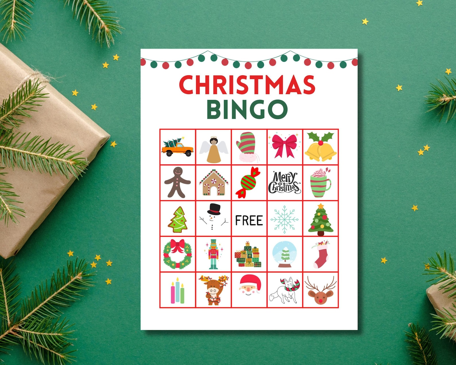 Holiday Bingo, Christmas Bingo Cards, Christmas Bingo Printable ...