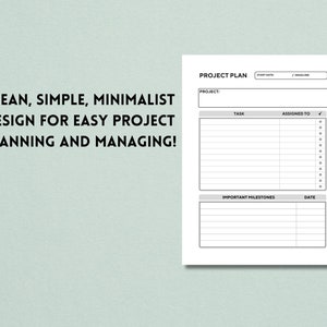 Project Planner Printable Template, Task Tracker, Productivity Planner ...