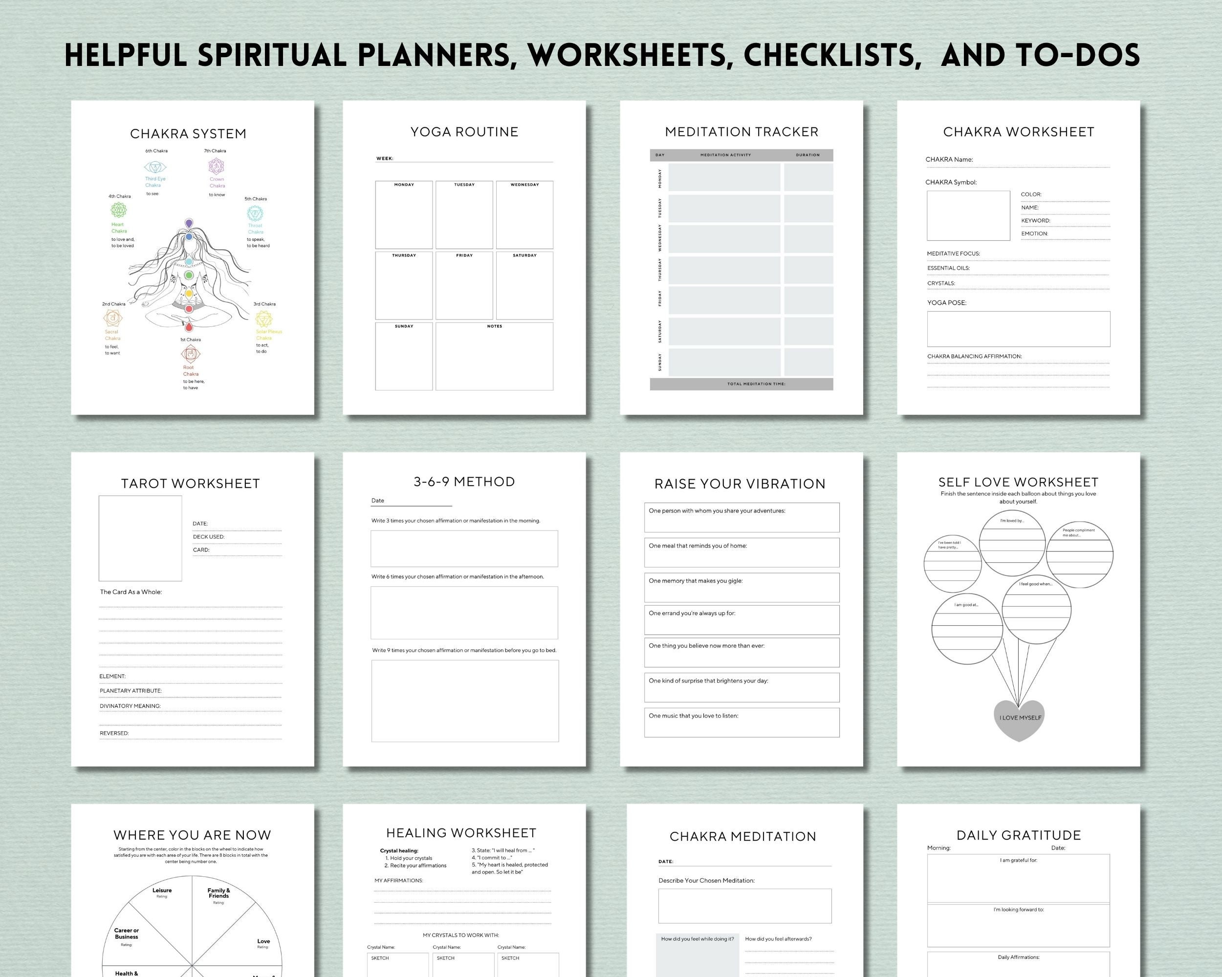 Spirituality Planner Printable, Manifestation Planner Digital, Tarot ...