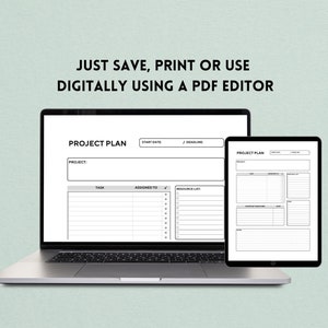 Project Planner Printable Template, Task Tracker, Productivity Planner ...