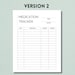 Printable Medication Tracker: Daily Pill & Dosage Chart PDF Download - Etsy