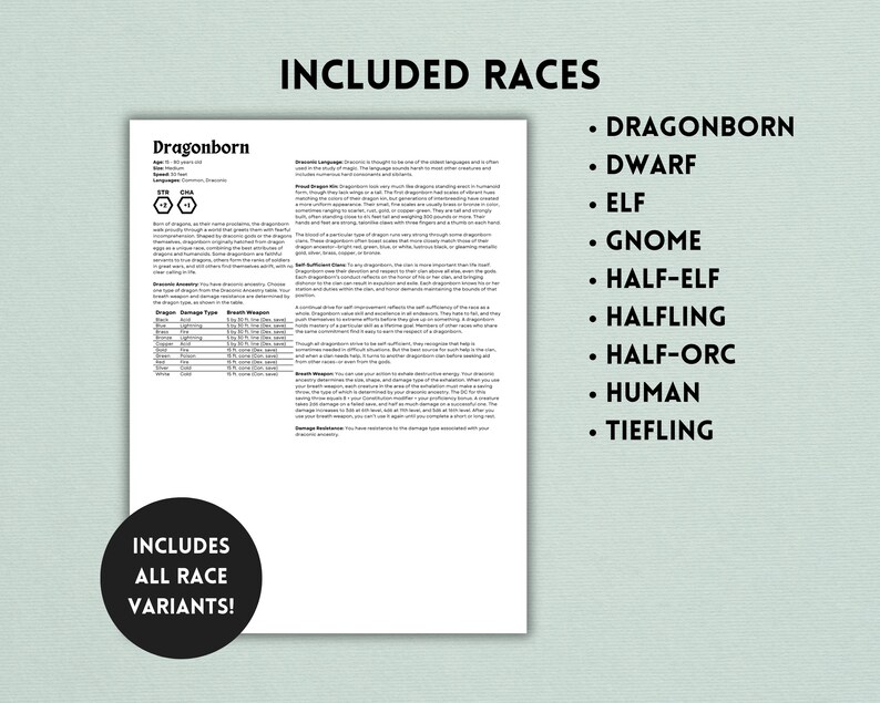 Dnd Class Reference Sheets, Dnd 5e, Dnd Classes, Races and Subclasses ...