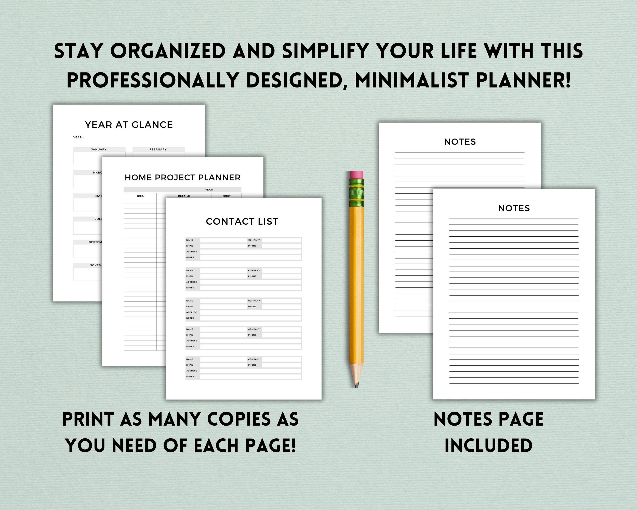 Household Planner Printable, Home Planner Digital, House Planner Binder ...