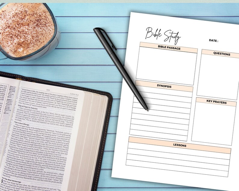 Bible Study Planner, Bible Study Journal, Sermon Notes, Devotional ...