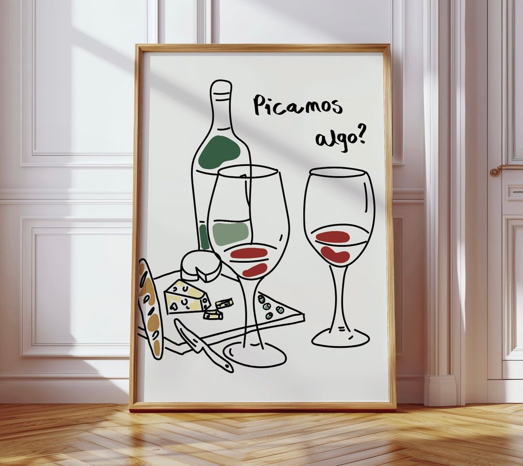 Argentina Wine & Cheese Poster: Picada Wall Art (digital Download) - Etsy