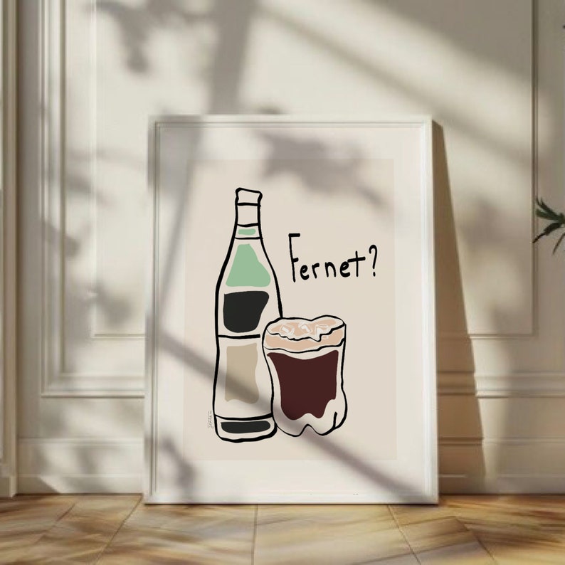 Argentina Fernet Drink Poster: Home Bar Wall Art (digital Download) - Etsy