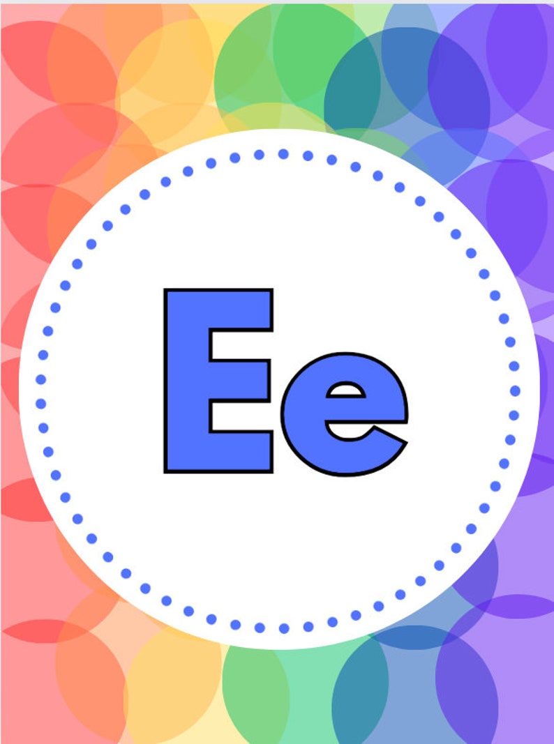 Rainbow Alphabet Posters - Etsy