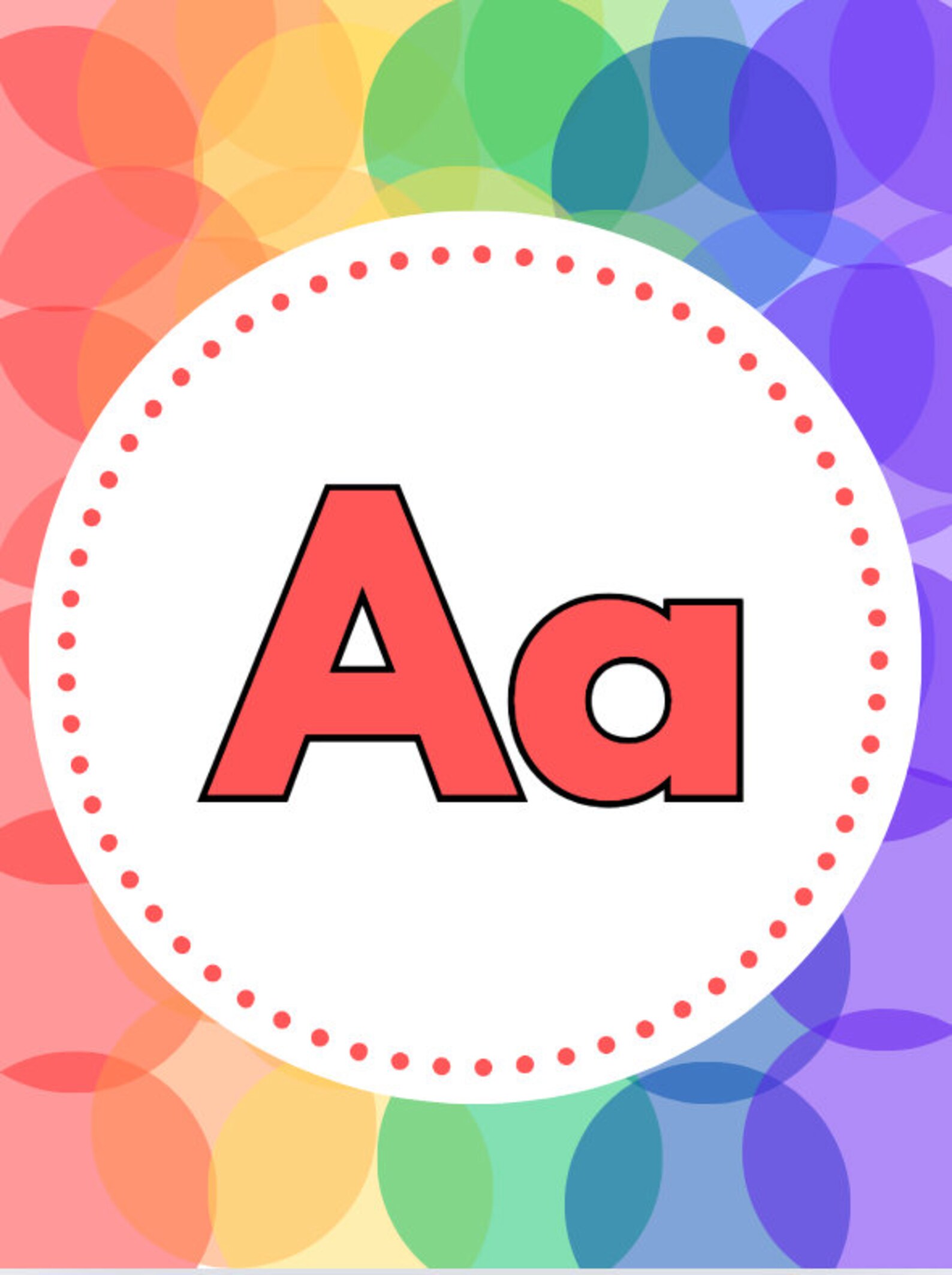 Rainbow Alphabet Posters - Etsy