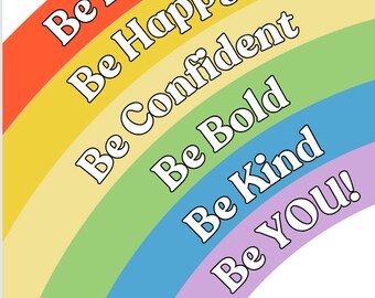 Rainbow Bright Classroom Poster Pack Rainbowclassroom Decor Classroom ...