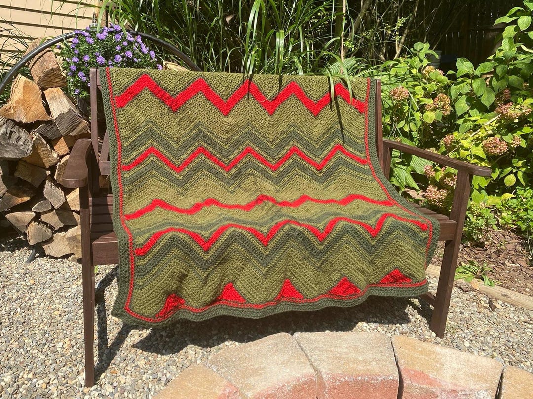 Holiday Chevron Throw -green and Red Sparkle - Etsy