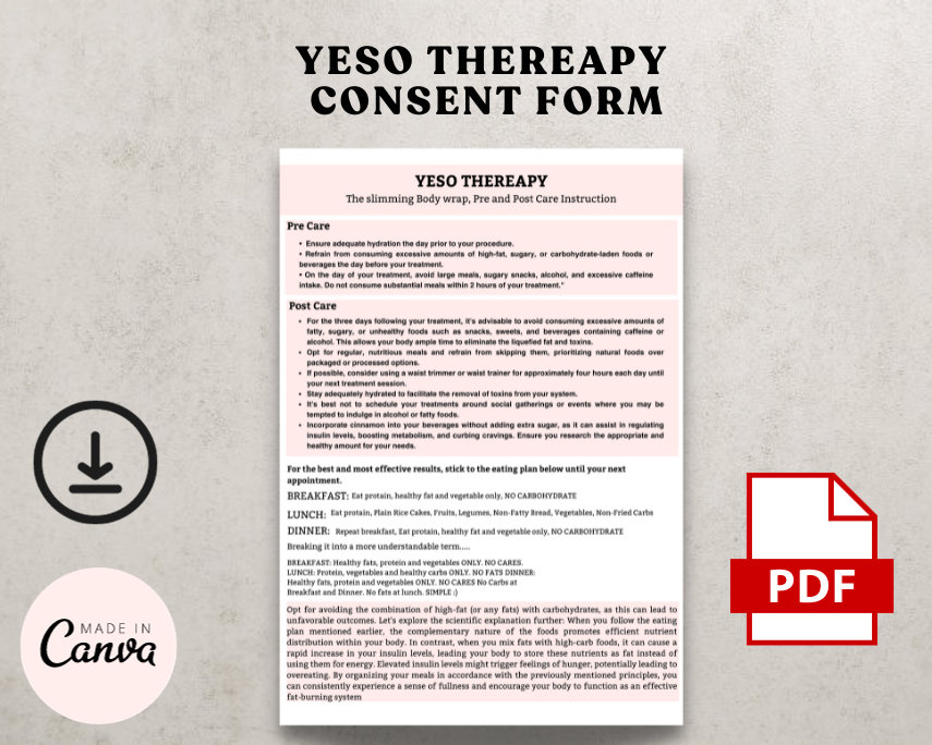 Editable Yeso Therapy Forms, Body Slimming Wrap Templates, Body ...