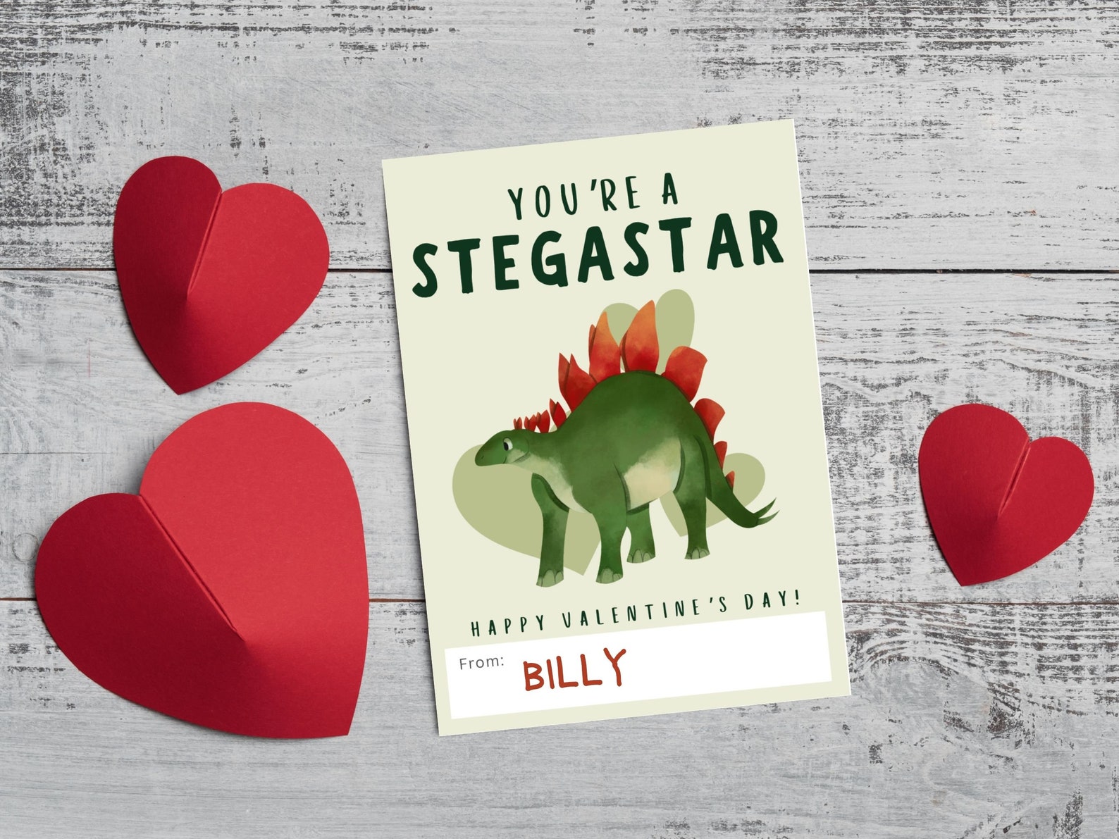 Dinosaur Kids Valentines Classroom Printable Dino Valentines Day Cards ...