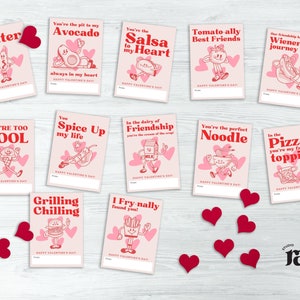 Retro Instant Download Valentines Day Cards Classroom Printable ...