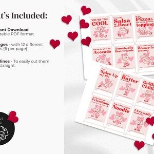 Retro Instant Download Valentines Day Cards Classroom Printable ...