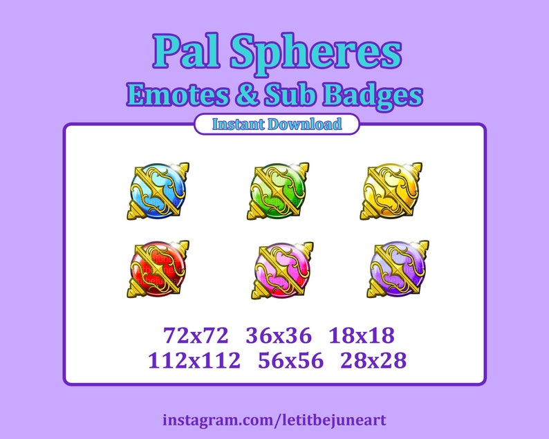 Pal World Spheres Emotes/badges Pack for Twitch and Discord - Etsy