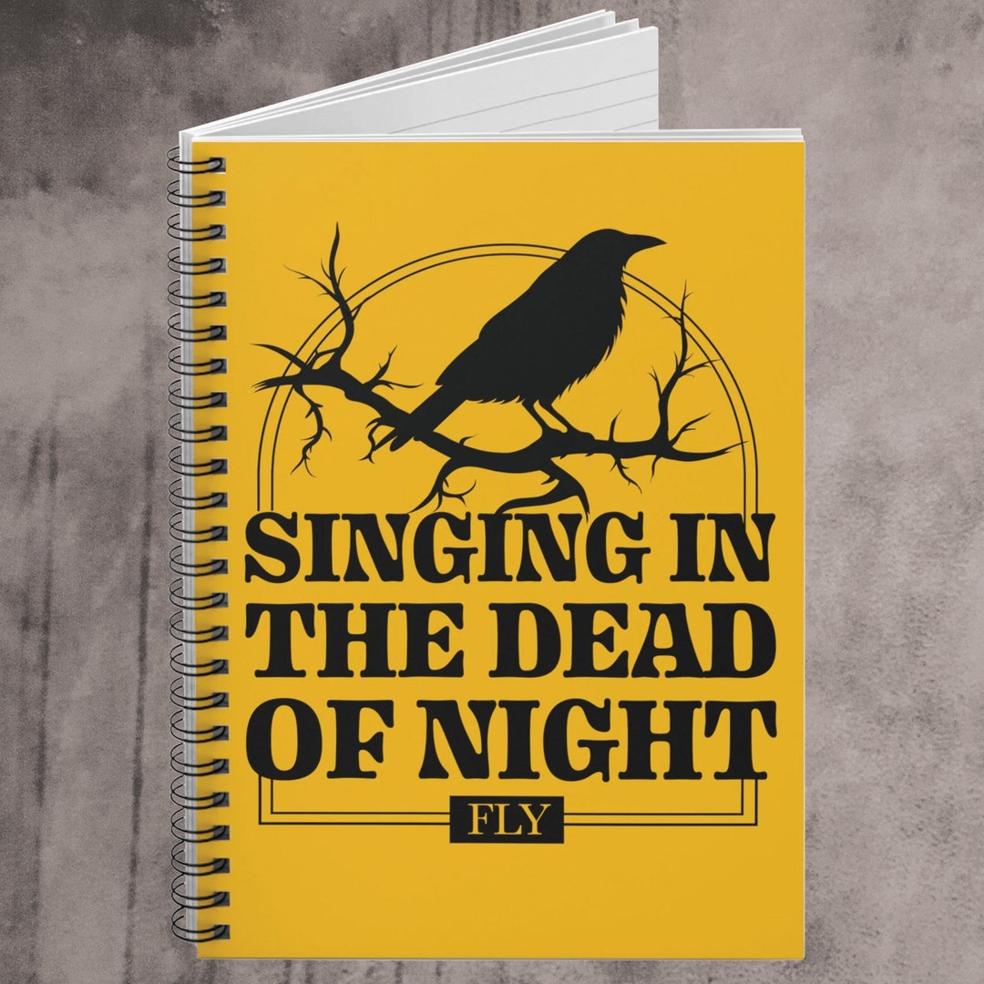 Blackbird Singing in the Dead of Night Spiral Lined Notebook, Music ...