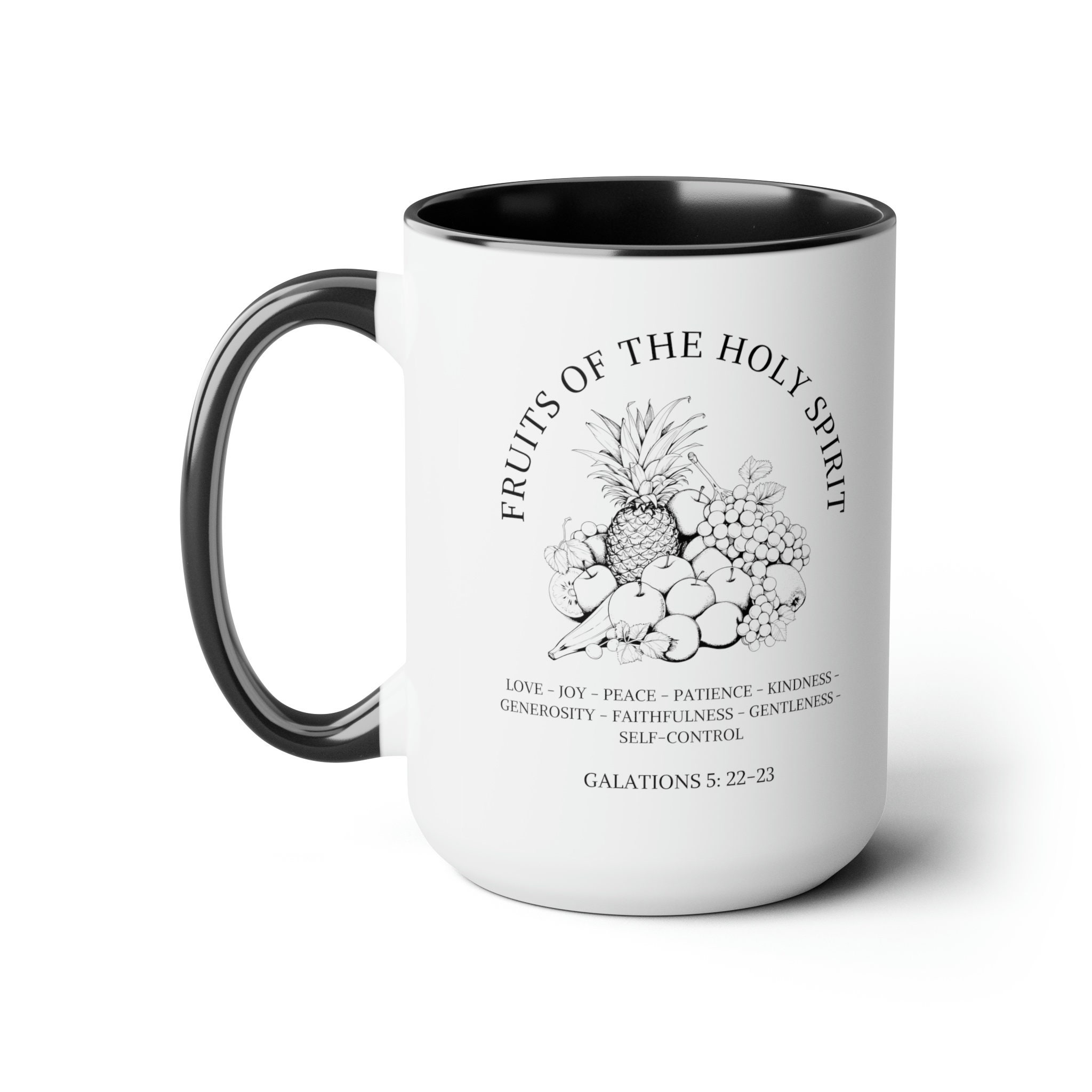 Fruits of the Holy Spirit Christian Ceramic Coffee Mug, 15oz - Faith ...