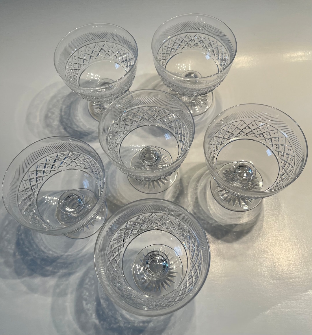 Vintage Tudor Crystal Cocktail Glasses - Etsy