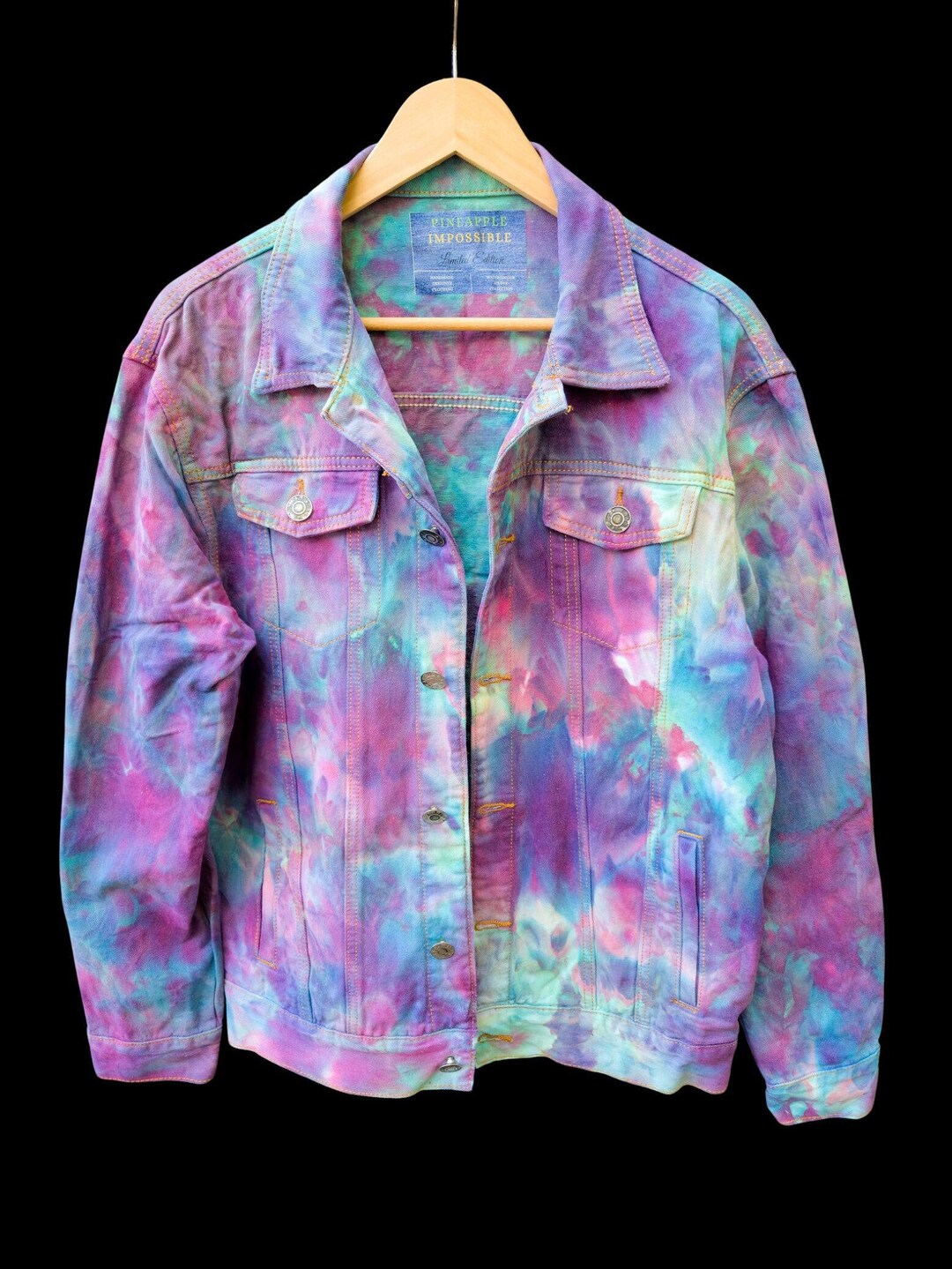 Water Opal I Limited Edition Organic Cotton Denim Jacket I Watercolour ...