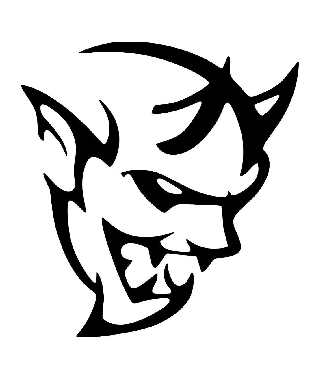 Demon Decal Right Face - Etsy