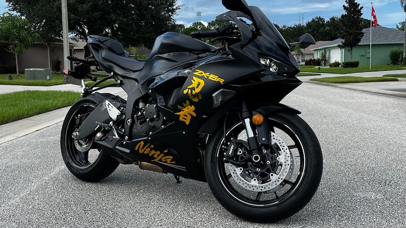 Kawasaki Ninja Zx-6r Chrome Decal Set - Etsy
