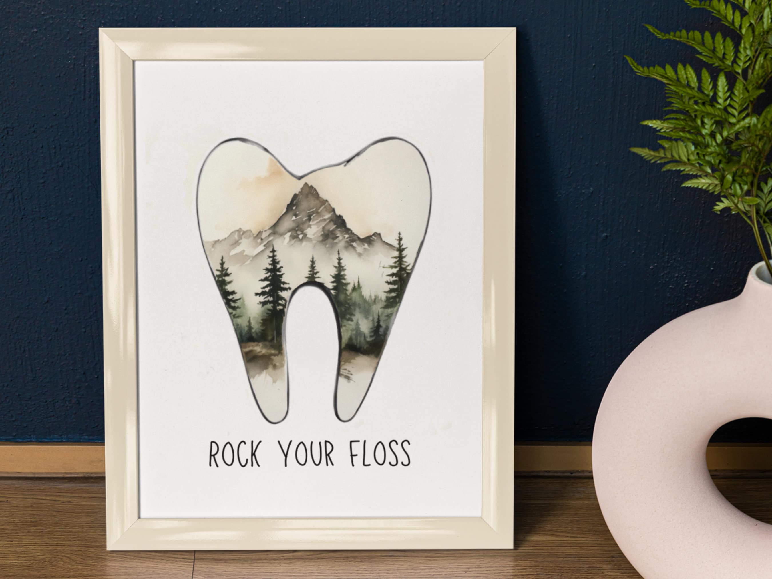 Rock Your Floss Printable Art, Mountain Wall Art Print Download ...