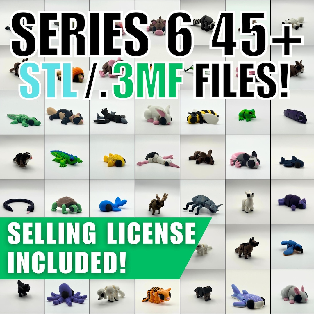 Articulated 3D Animal Models: Series 6, 45+ .STL/.3MF Files - Etsy
