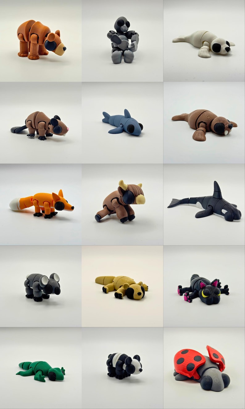 Articulated 3D Animal Models: Series 5, 60+ .STL/.3MF Files - Etsy