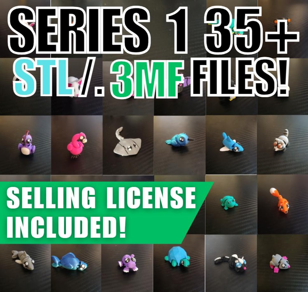 Articulated 3D Animal Models: Series 1, 35+ .STL/.3MF Files - Etsy