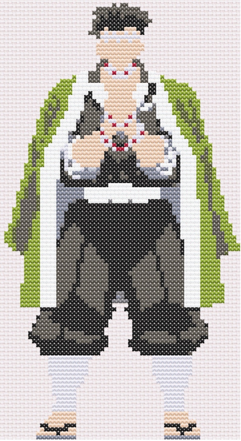 Stone Hashira Cross Stitch Pattern - Etsy