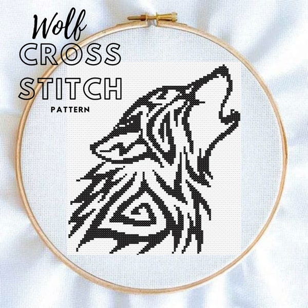 Wolf Cross Stitch - Etsy