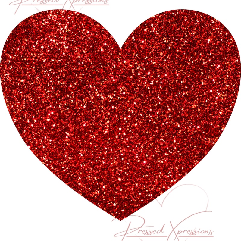 Red Glitter Hearts - Etsy