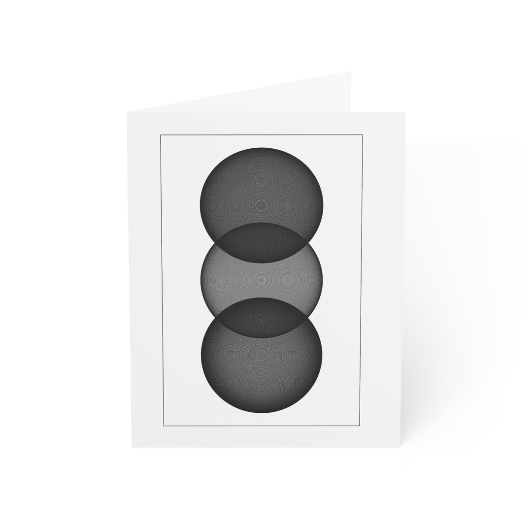 Overlapping Spheres Greeting Cards (1, 10, 30, and 50pcs) - Etsy