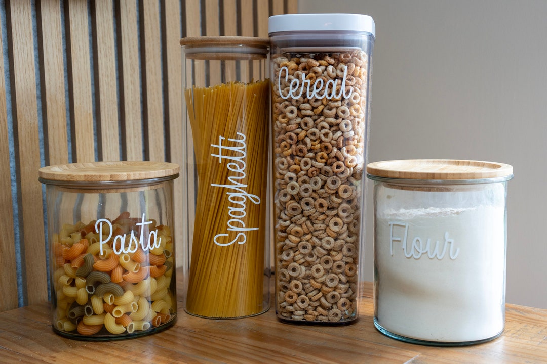 Vinyl Kitchen Labels | Home Edit Style Kitchen Labels - Etsy