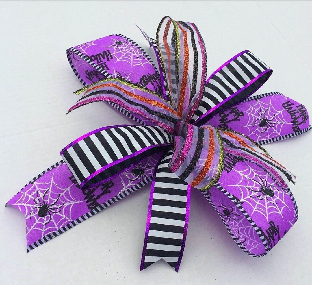 Halloween Spider Bow for Your Home Decor - Etsy