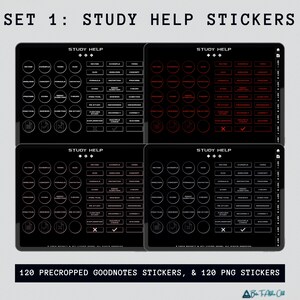 Academic Digital Stickers | 1332 Goodnotes Stickers iPad Study ...