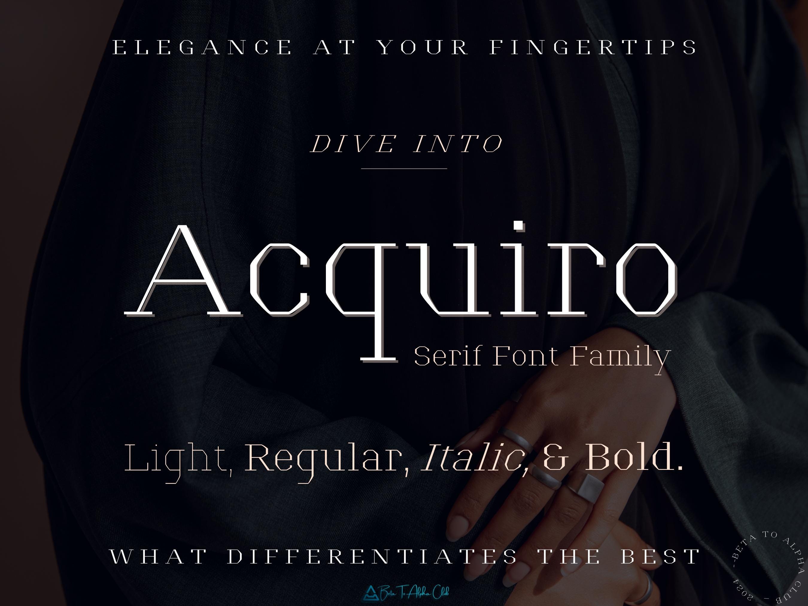 Acquiro Serif Font Family | Modern Font Logo Font Branding Font Boho Font Canva Font Luxury ...