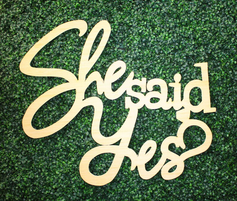 She Said Yes Sign - Etsy