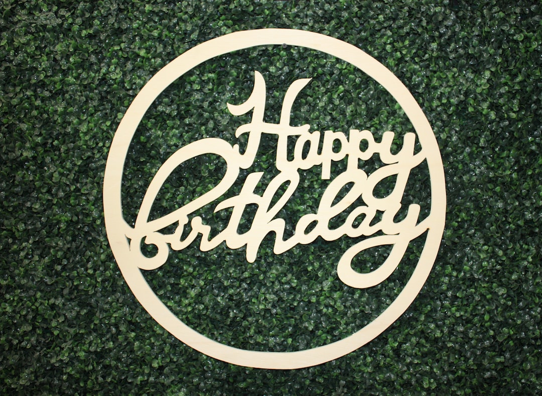Circular Happy Birthday Sign - Etsy