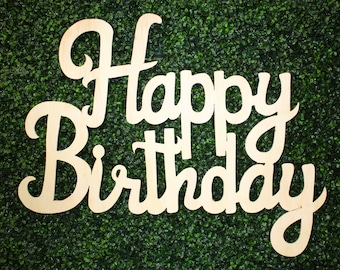 Happy Birthday Sign Word Blocks - Etsy