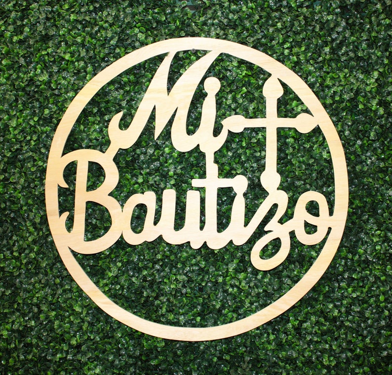 Circular Mi Bautizo Sign - Etsy