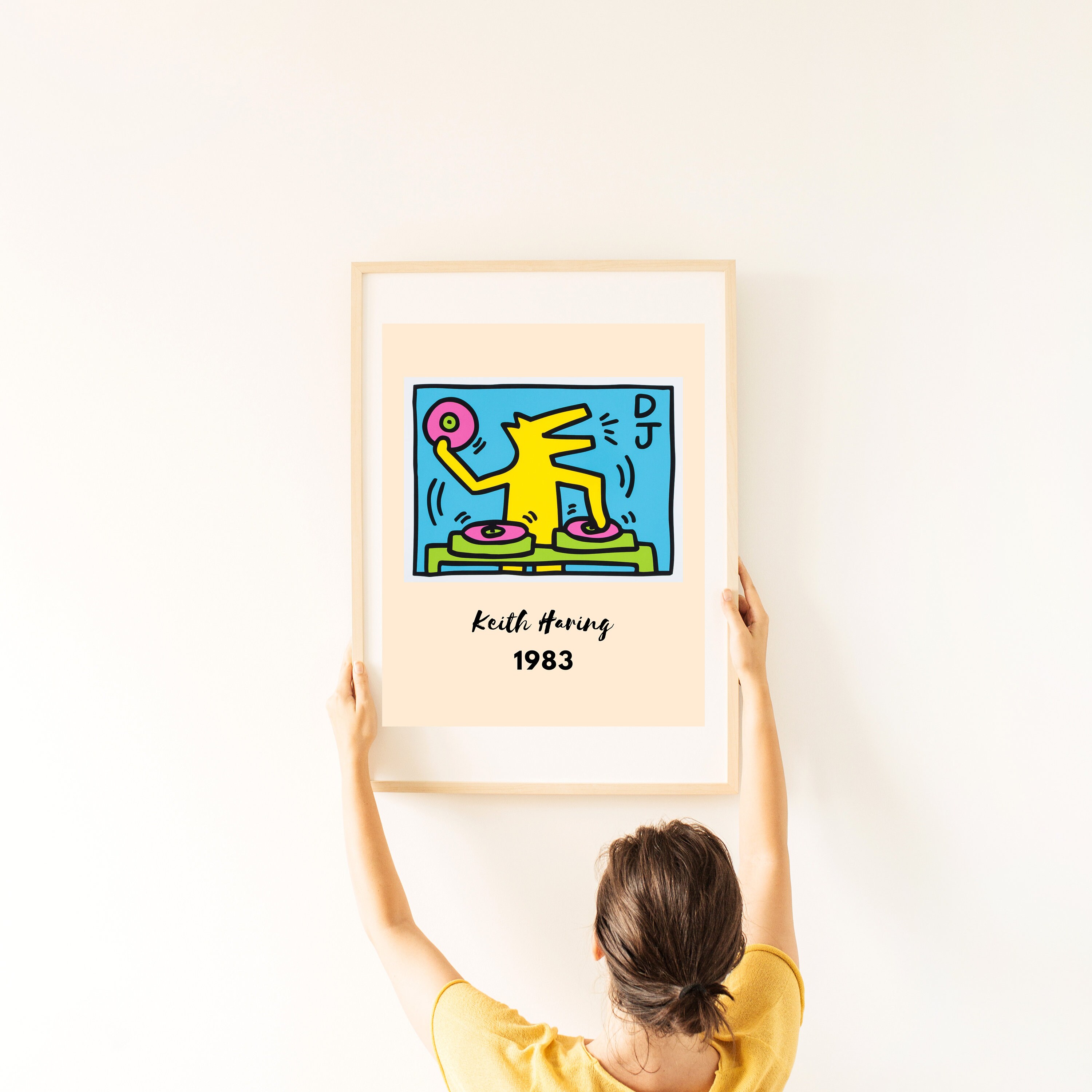 Keith Haring DJ Set Keith Haring Poster Keith Haring Print - Etsy