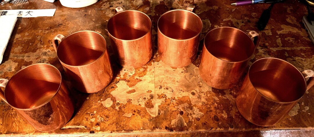 Vintage Moscow Mule Cups Solid Copper Engraved With kicking Mule - Etsy