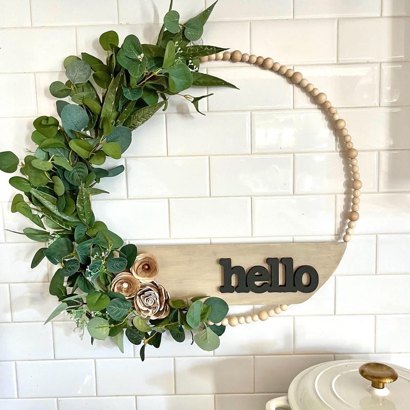 Hello Wreath - Etsy